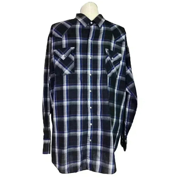 Ely Cattleman | Shirts | Ely Cattleman Men 3xt Plaid Tall Man Snap Up ...